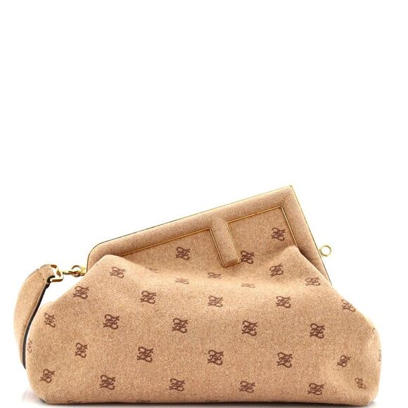 Fendi | Bags | Fendi First Bag Ff Karligraphy Flannel Medium Brown ...